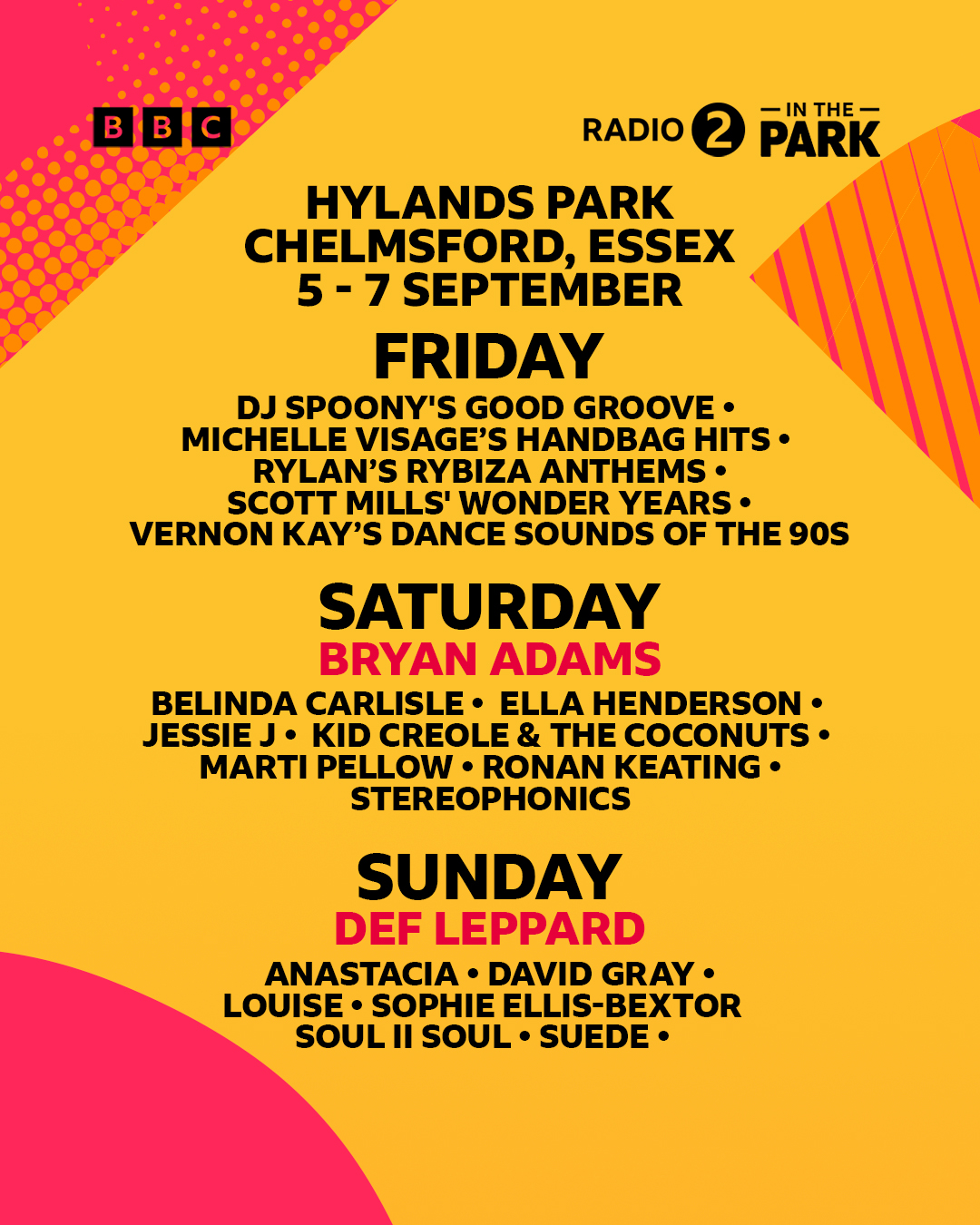 BBC Radio 2 in the Park announces huge line-up for Chelmsford festival ...