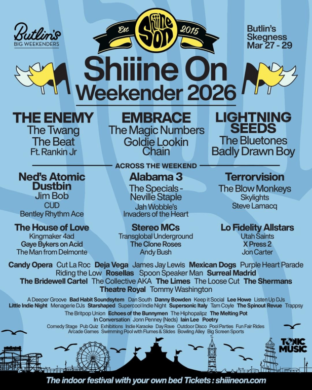 Shiiine On set to return to Skegness with 2026 line-up – Taped Magazine