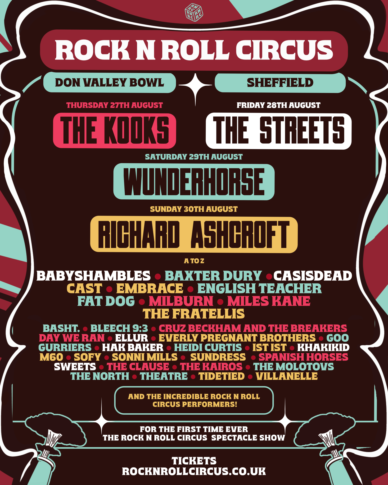 Rock n Roll Circus announce full Sheffield line-up for 2026 – Taped ...